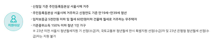 서울시 청년월세지원 신청자격 보증금 월세 조건계산 제출 서류 완벽 정리