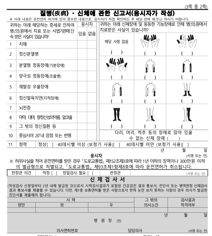 운전면허 적성검사 바로 끝내는 3가지 방법 준비물 신체검사