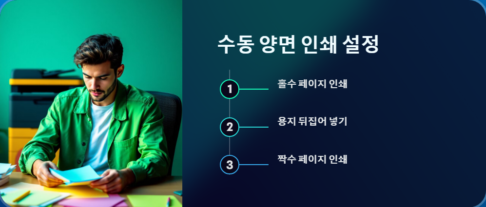 프린터 양면 인쇄 설정 방법 자동과 수동 차이점 완벽 정리