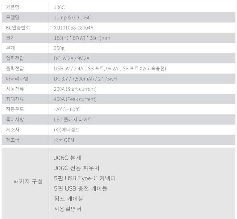 점프스타터 사용법, 구매 가이드 및 제품 추천 (카충이5, 점프앤고, 썬더스타터3, 차도리, 카파워 점프스타터)