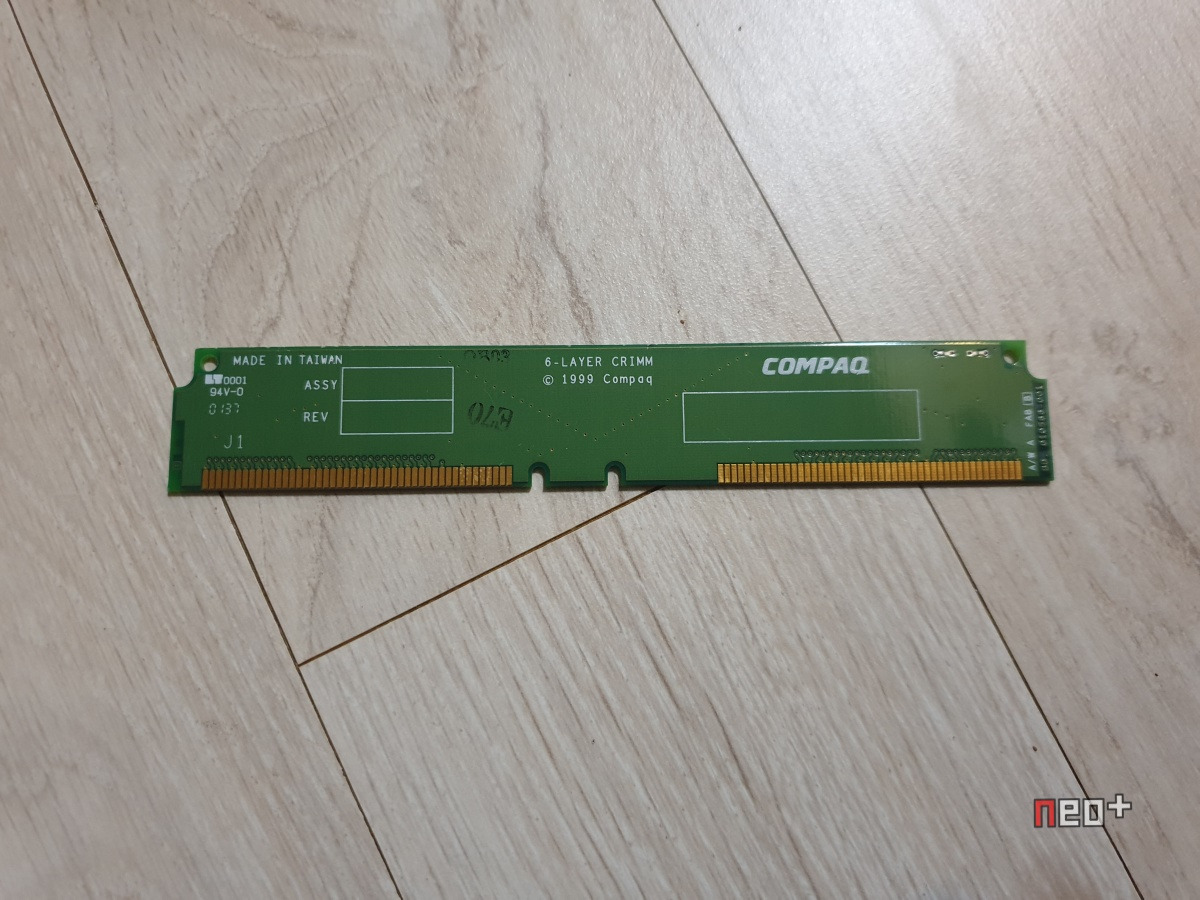 [램] 램버스 디램 더미모듈(일명 공갈램) [RDRAM CRIMM(RDRAM Continuity RIMM)]