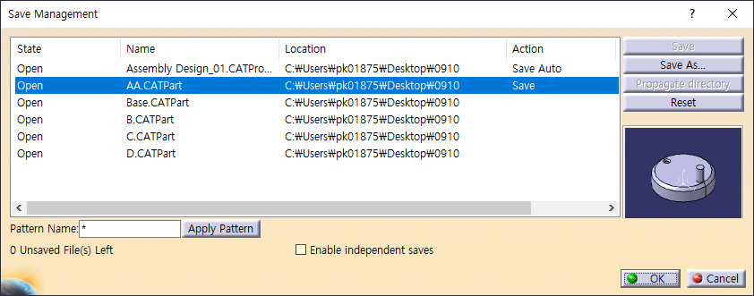 [CATIA V5] Assembly Data의 CATPart File Name 변경 방법