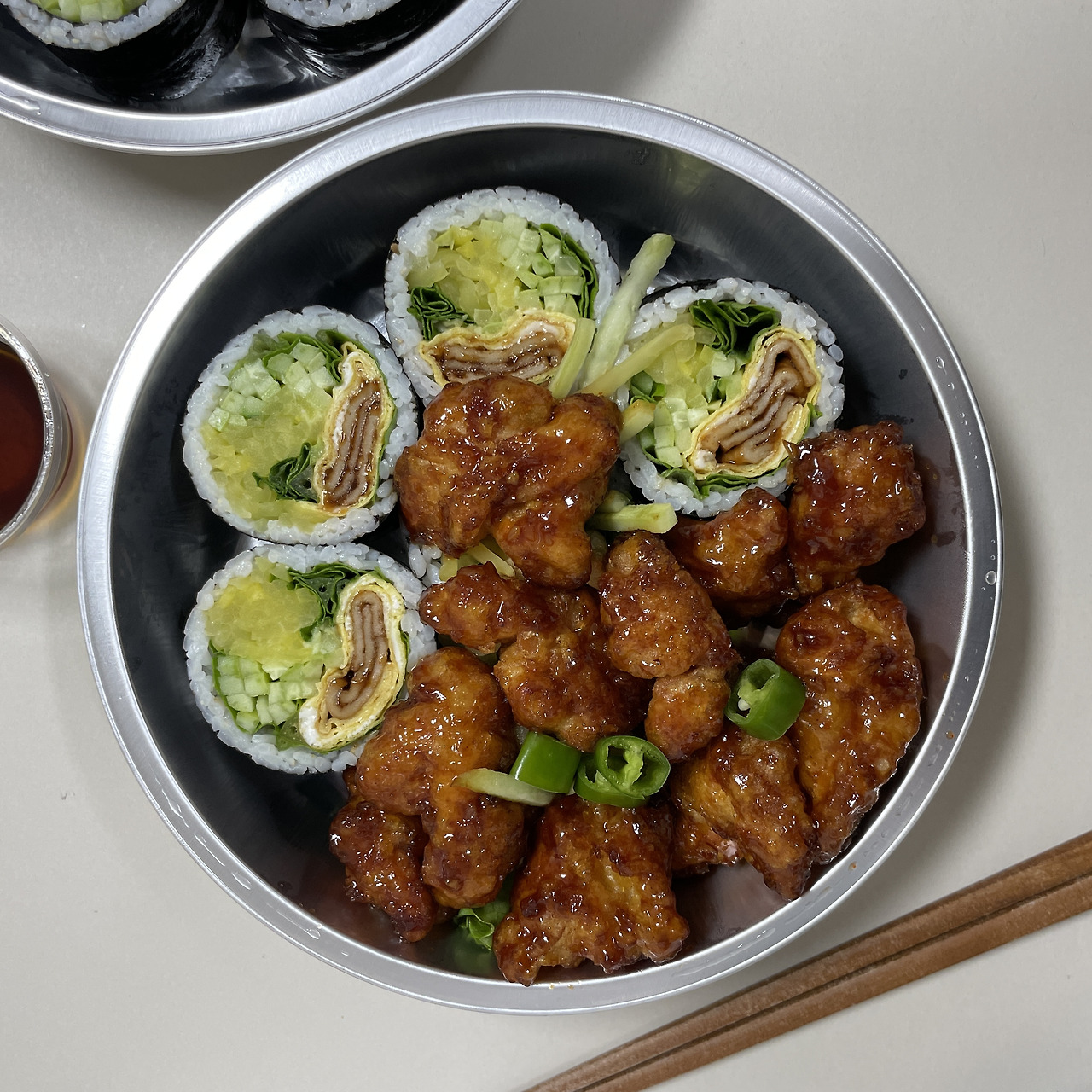 노원역 김밥 맛집 오토김밥 닭강정 세트 배달 후기