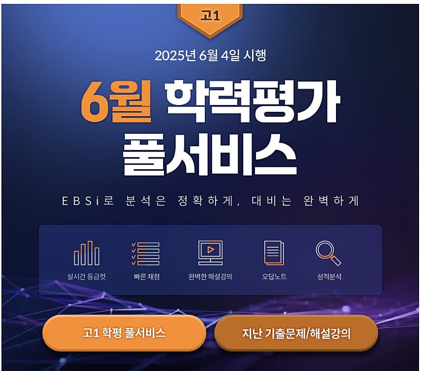 2025년 6월 모의고사 고1 등급컷과 과목별 문제 정답 해설