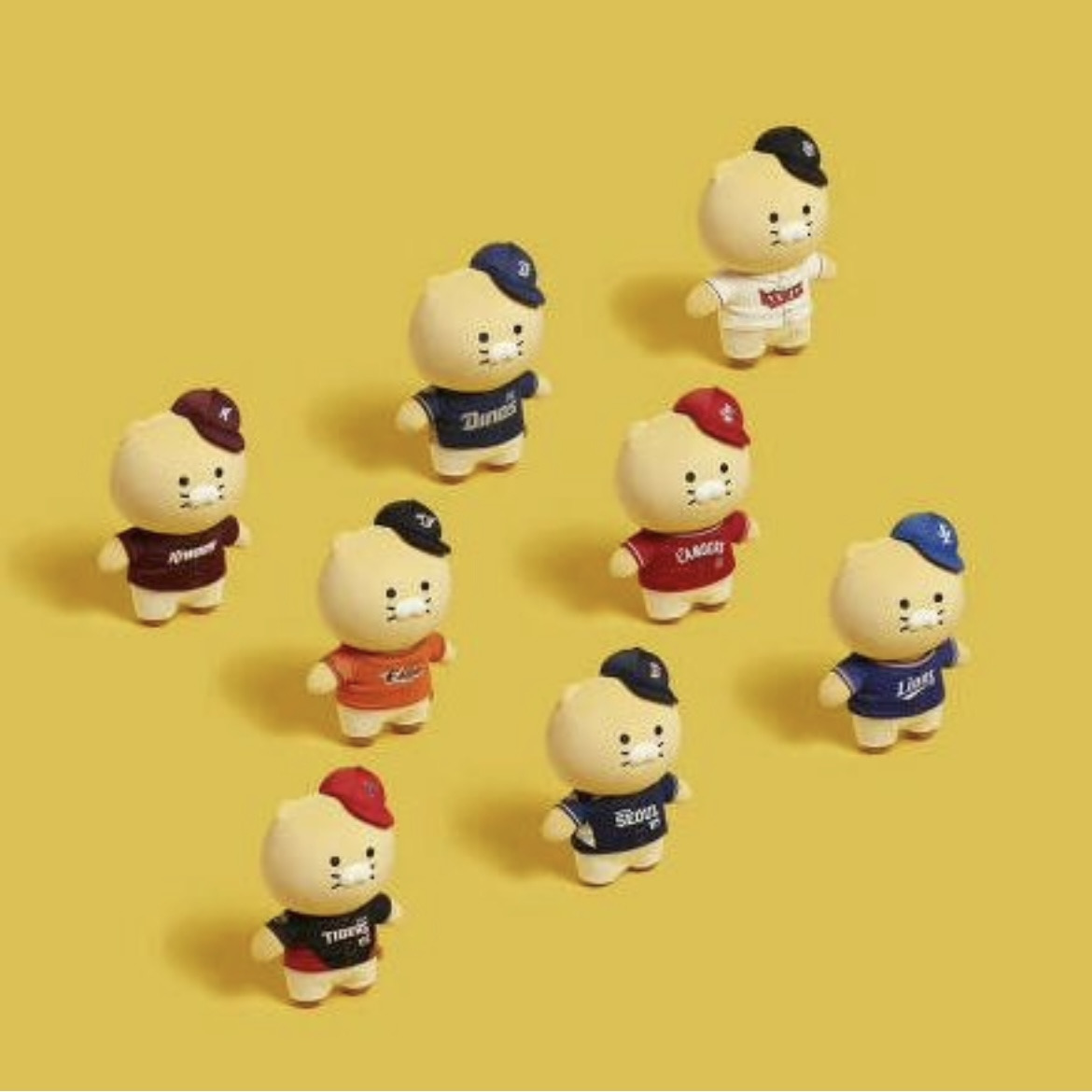 KBO X 카카오 춘식이 인형 콜라보 제품 출시(2개 구단 제외)