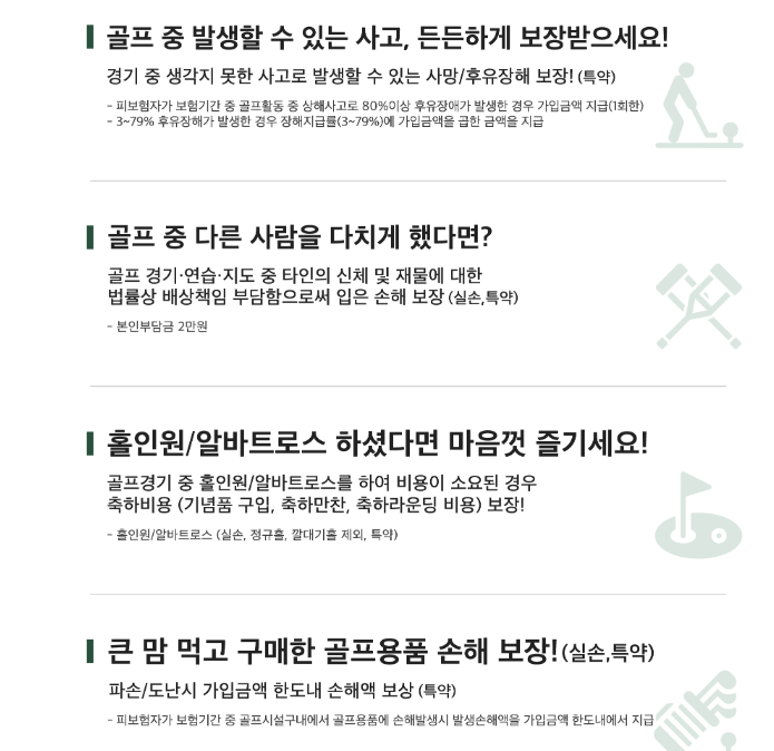 홀인원 보험 추천 Top4 비교 분석 엔픽플 삼성화재 Kb손해 Db