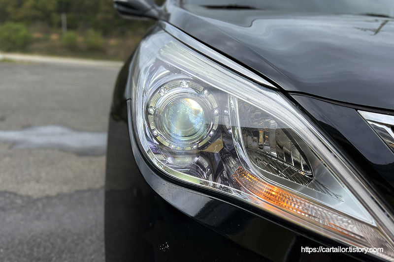 그랜저HG 합법 LED 전조등 장착 - 브라비오 터미네이터 SP H7-B