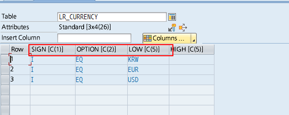 ABAP RANGE 타입 (SIGN, OPTION, LOW, HIGH, SELECT-OPTIONS)
