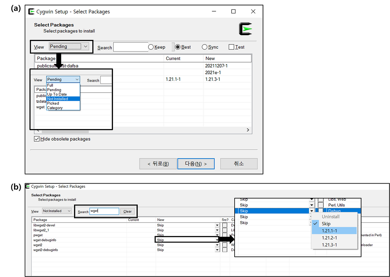 [Cygwin] wget 및 apt-cyg 설치하기