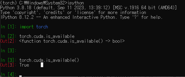윈도우 파이토치 설치 방법[How to install Pytorch in Windows 11](CUDA 환경 구성)