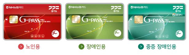 G-PASS 지패스 경기도 어르신 우대용 교통카드 충전