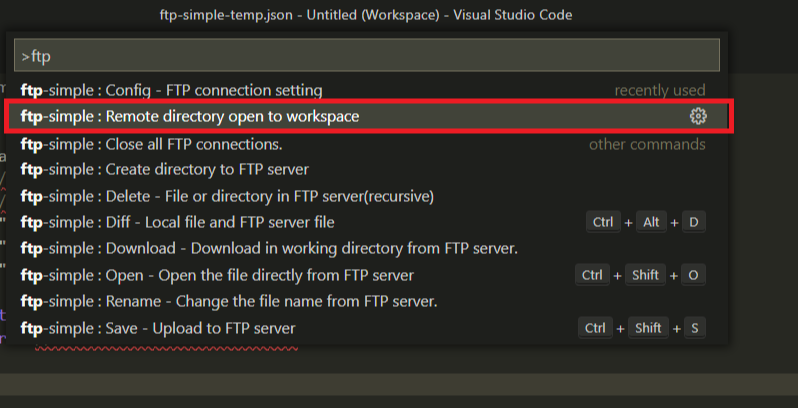 [VS code] FTP연결하기