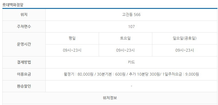 안산 롯데백화점 앞 주차장 이용요금 정기권신청방법 위치 전화번호 등 정보 총 정리 카카오의사랑