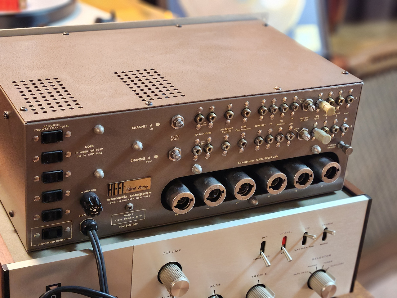 Marantz 마란츠 최고의명기 7c 진공관 프리엠프 입니다 19833번대 A급 올각인