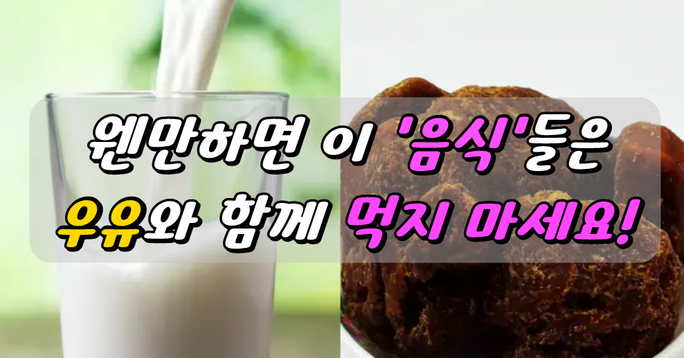 웬만하면 이 음식들은 우유와 함께 먹지 마세요 하루건강소식 키위픽 시니어건강체크
