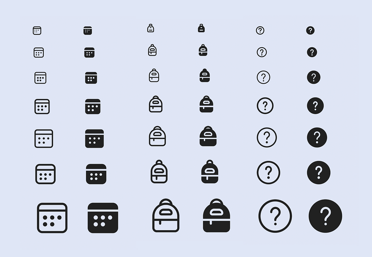 모바일 UI 디자인 - 아이콘 디자인 참고 자료 모음