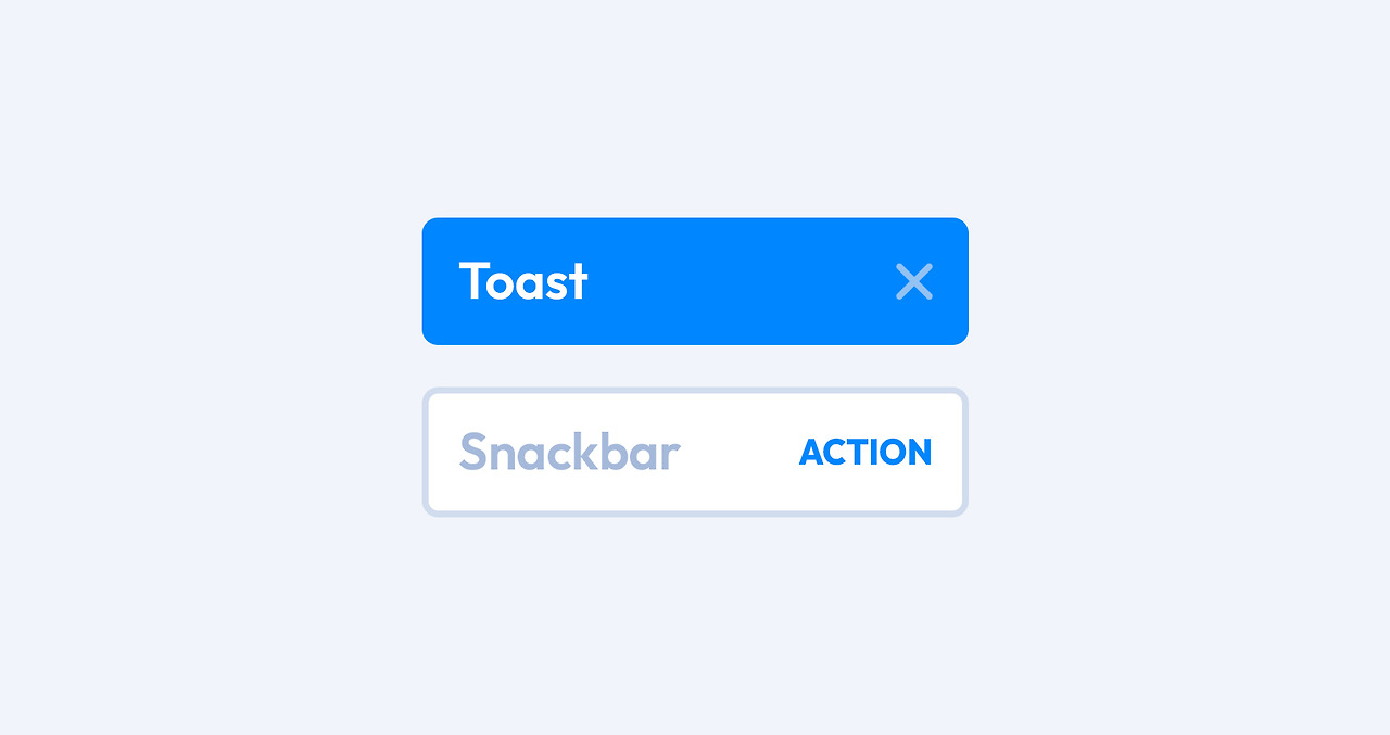 피드백을 제공하는 컴포넌트, Toast/Snackbar