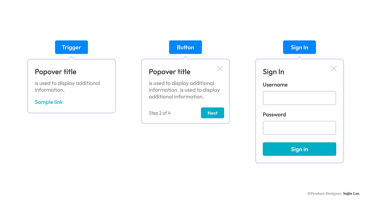 추가 정보를 제공하는 컴포넌트, Popover