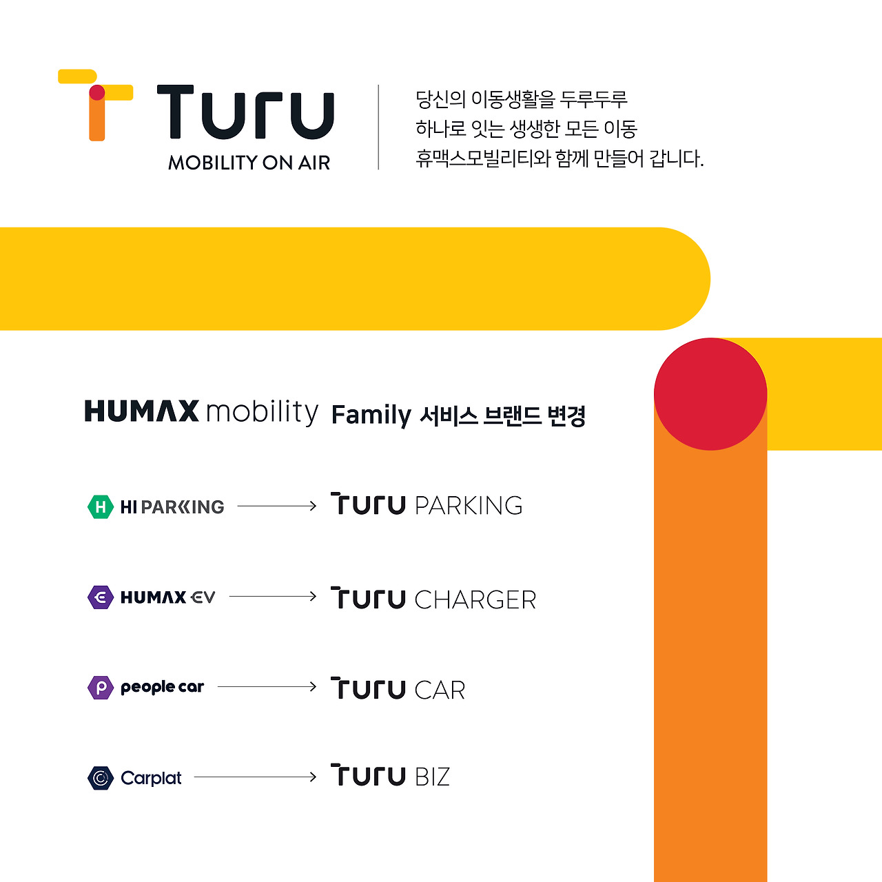 휴맥스모빌리티,모빌리티서비스 브랜드 Turu(투루)런칭