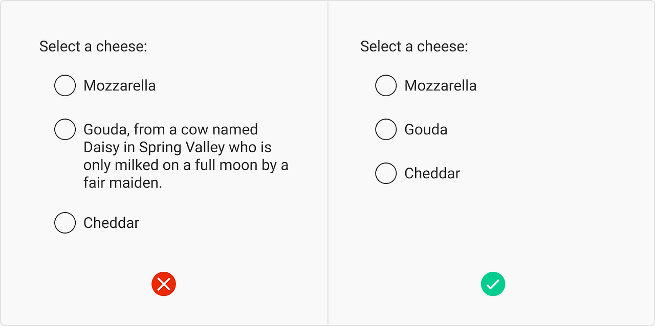 UI cheat sheet: selectors