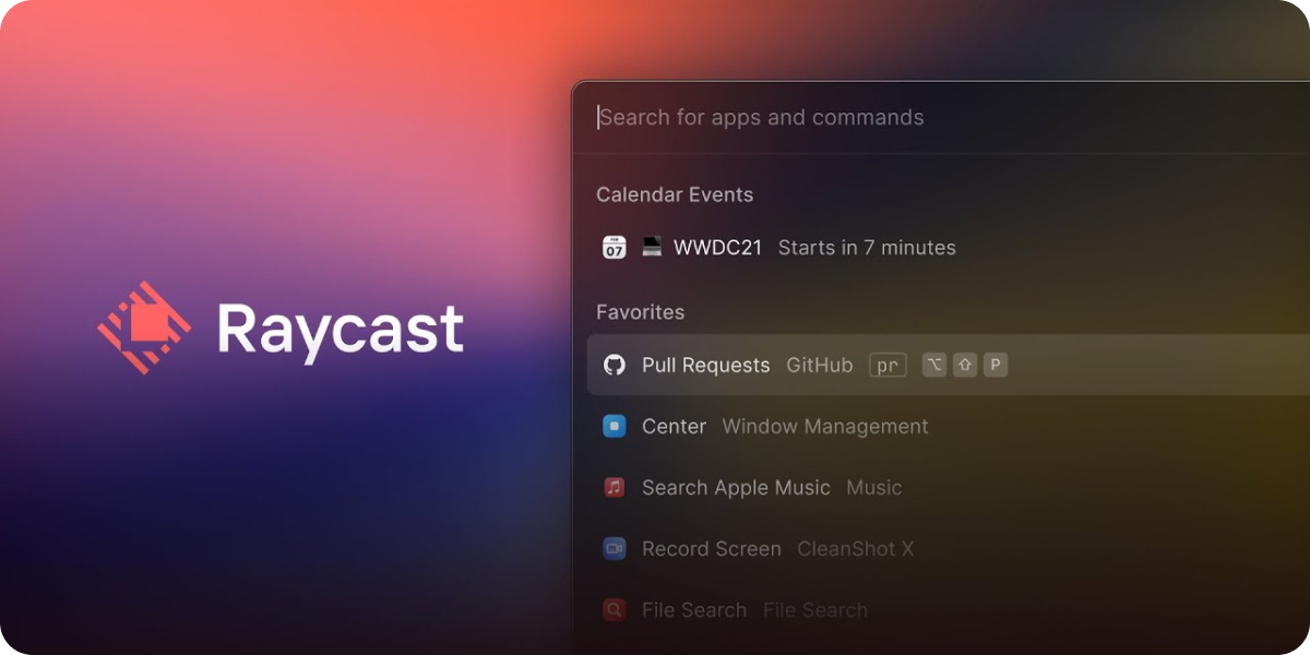 업무의 효율을 높여주는 'Raycast'