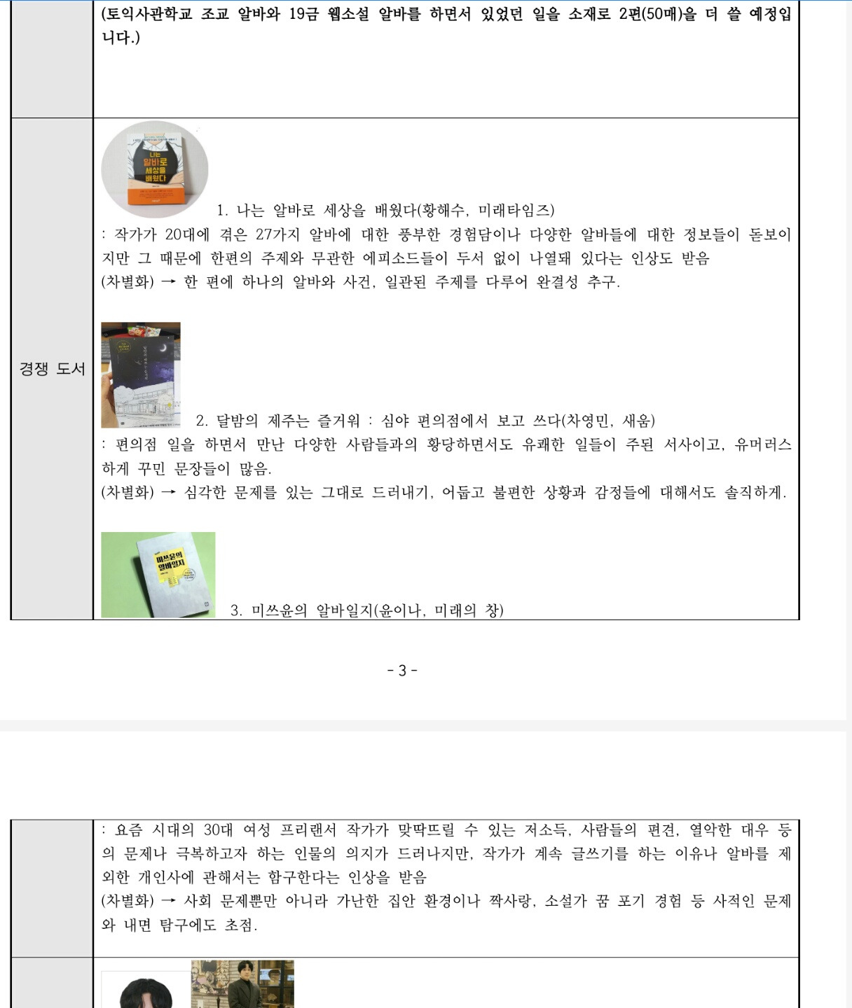 출간기획서 공유합니다