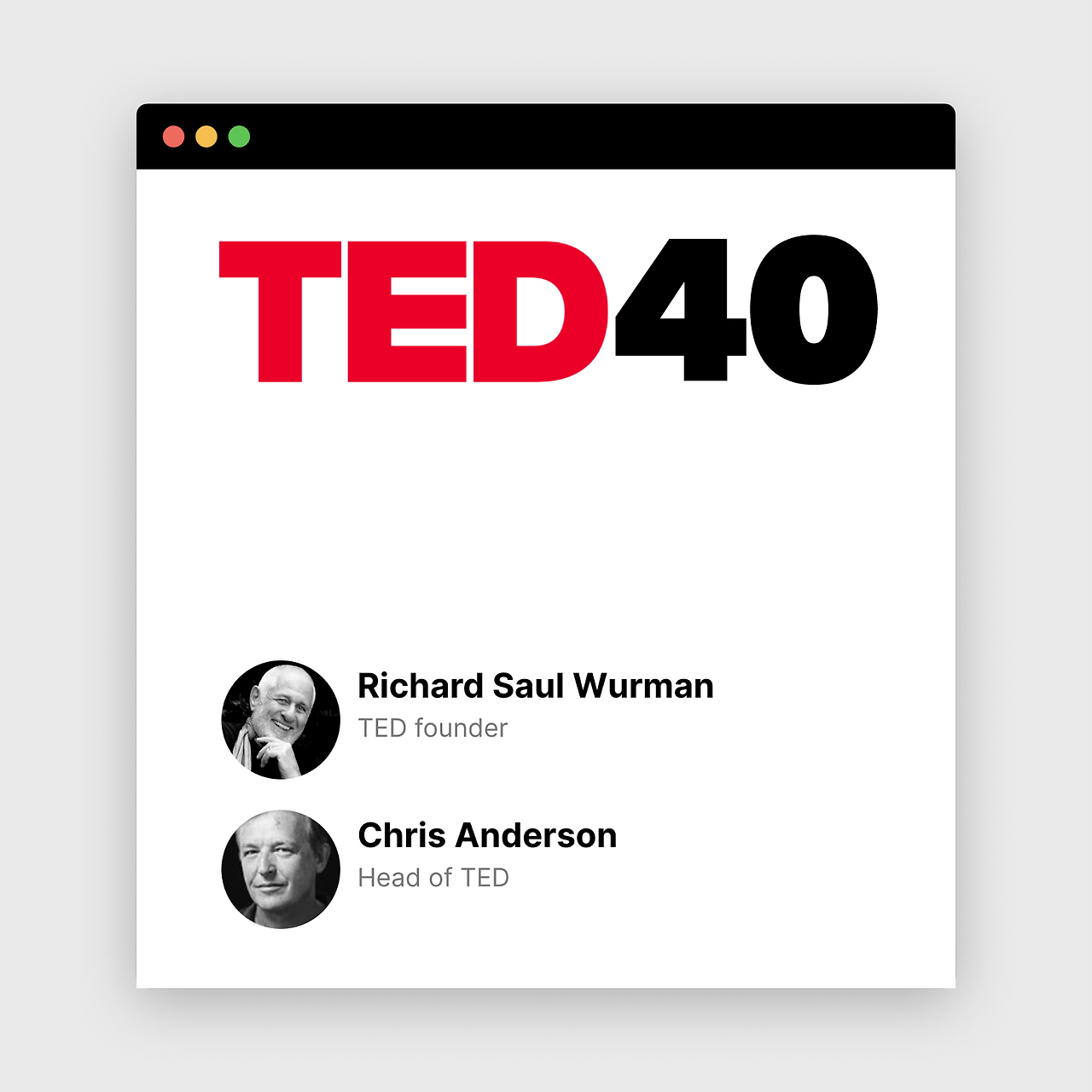 TED가 시작한 지 40년이 되었다.