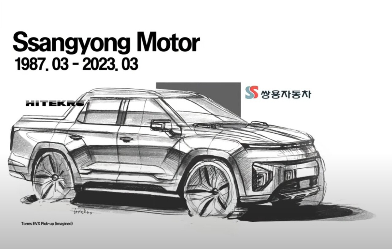 기아 픽업트럭 기다려토레스 Evx 픽업 예상도 공개