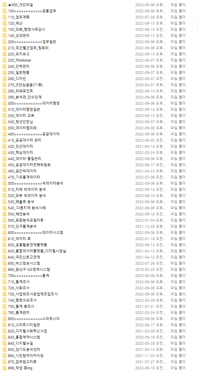 폴더 정리의 핵심은 접근성