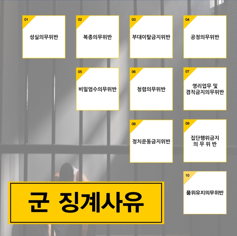 군인 징계의 사유 및 종류