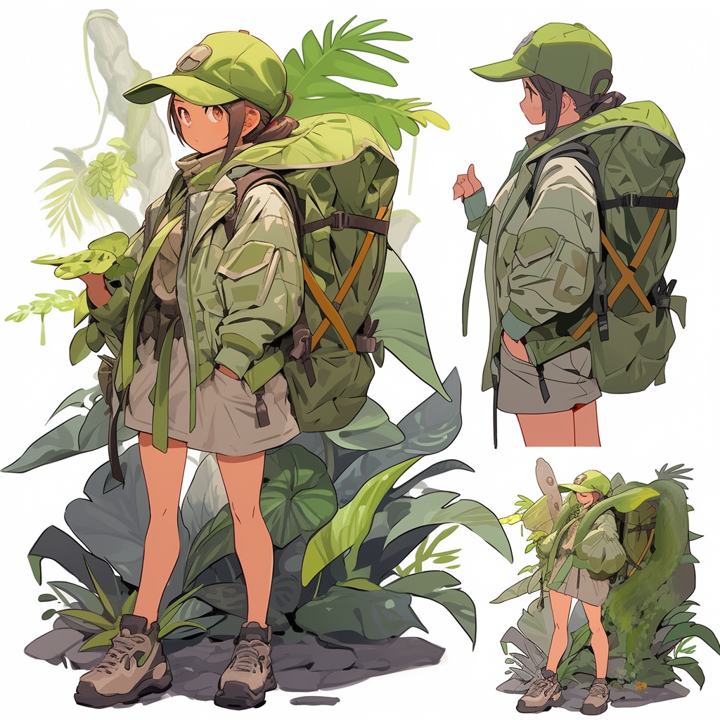 AI 그림으로 구현한 초록색 캐릭터