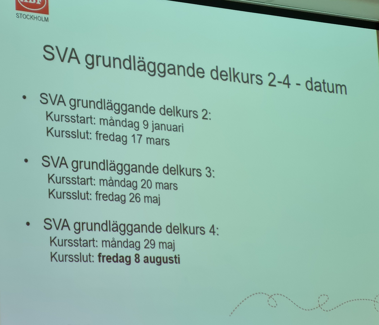 SVA(제2외국어로써의 스웨덴어) grund 2 시작