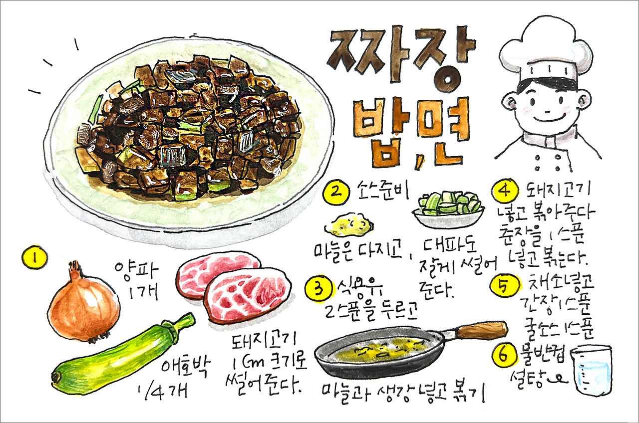 [레시피] 046-짜장밥,면