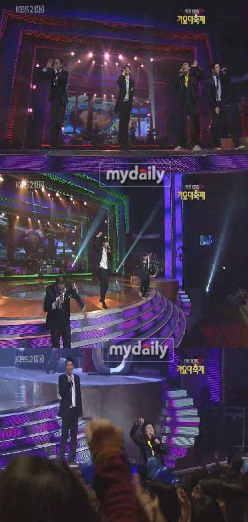 KBS가요대축제 습격한 '1박2일' 멤버들..KBS 가요대축제