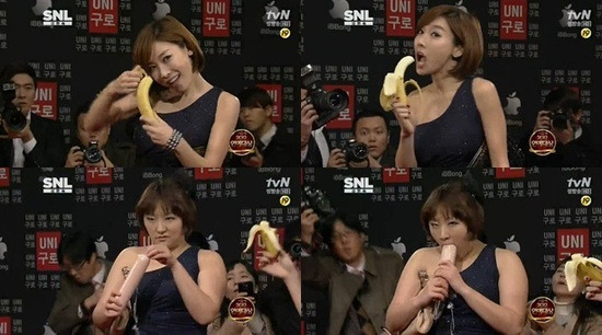 'SNL' 김현숙·곽현화, 소시지vs바나나 '자존심 대결'