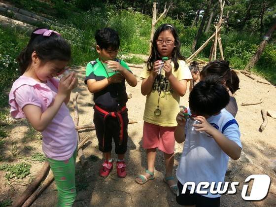 남산공원 유아숲체험장서 자연관찰·독서삼매경