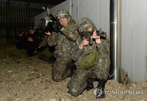 해군 1함대 동해항 통합항만 방호훈련