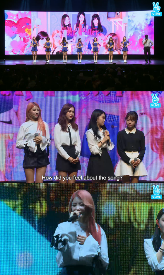 밤TView]'V앱' 다이아 희현, 아이오아이와 콜라보 무대 '의리 과시'