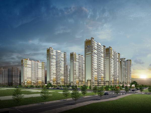 2102세대의 명품 랜드마크 단지아산모종 캐슬어울림 내년 초 입주 앞두고 완공 순항 중