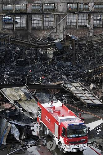 POLAND GDANSK SHIPYARD FIRE