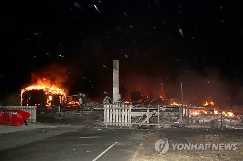 NORWAY FIRE DESTROYS HERTIAGE HOUSES