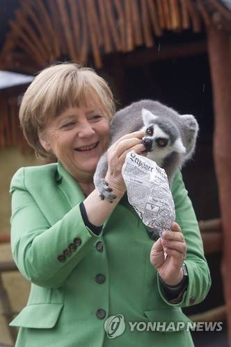 GERMANY MERKEL BIRD PARK