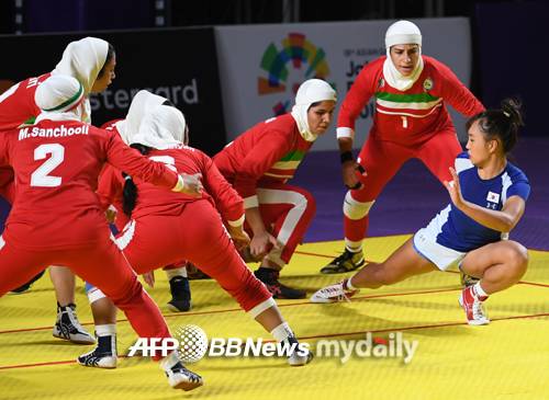 여자 카바디 대표팀 Ag 첫 경기서 이란에 패배