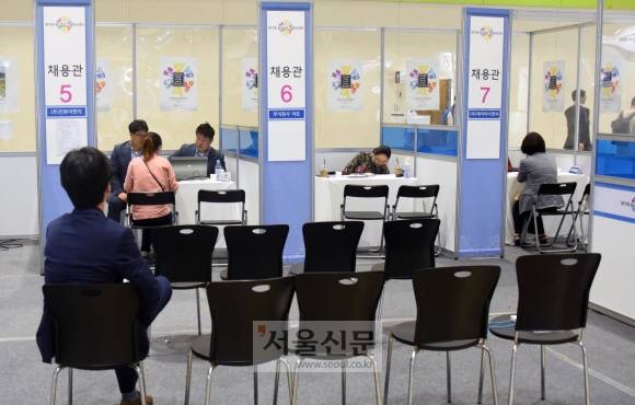 텅 빈 중소기업 인재채용관