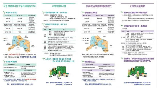 동작구 쓰레기 배출요령 외국어 안내문 배포