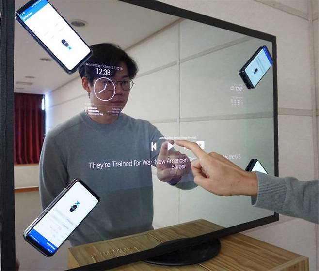 거울을 터치스크린으로kaist 위치파악 기술 개발