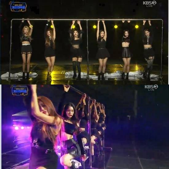 [2018 KBS 가요대축제] '여신즈' 조이X미주X소원X지호X쯔위X연우, '허쉬' 무대서 고혹적 봉춤