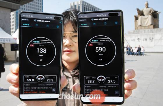 광화문에선 4배 빠른데 지하 내려가니 도로 Lte