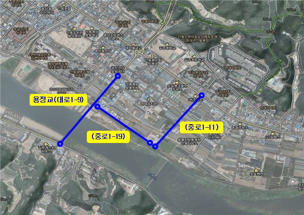 안동시 용상 5 6주공아파트 앞~반변천 도로 개통 초읽기