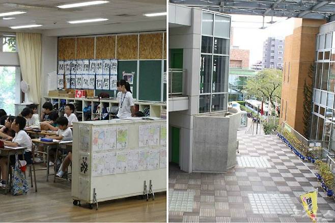 교실 벽도 없앴다학교건축 획일화 탈피한 일본